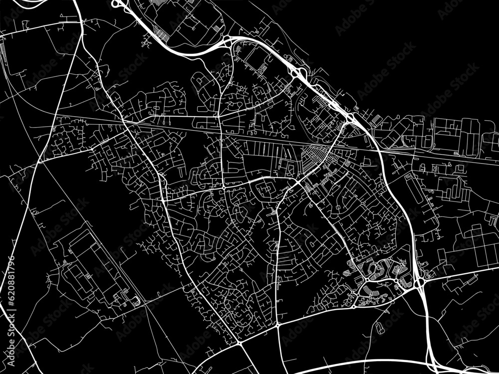 Vector road map of the city of Ellesmere Port in the United Kingdom on ...