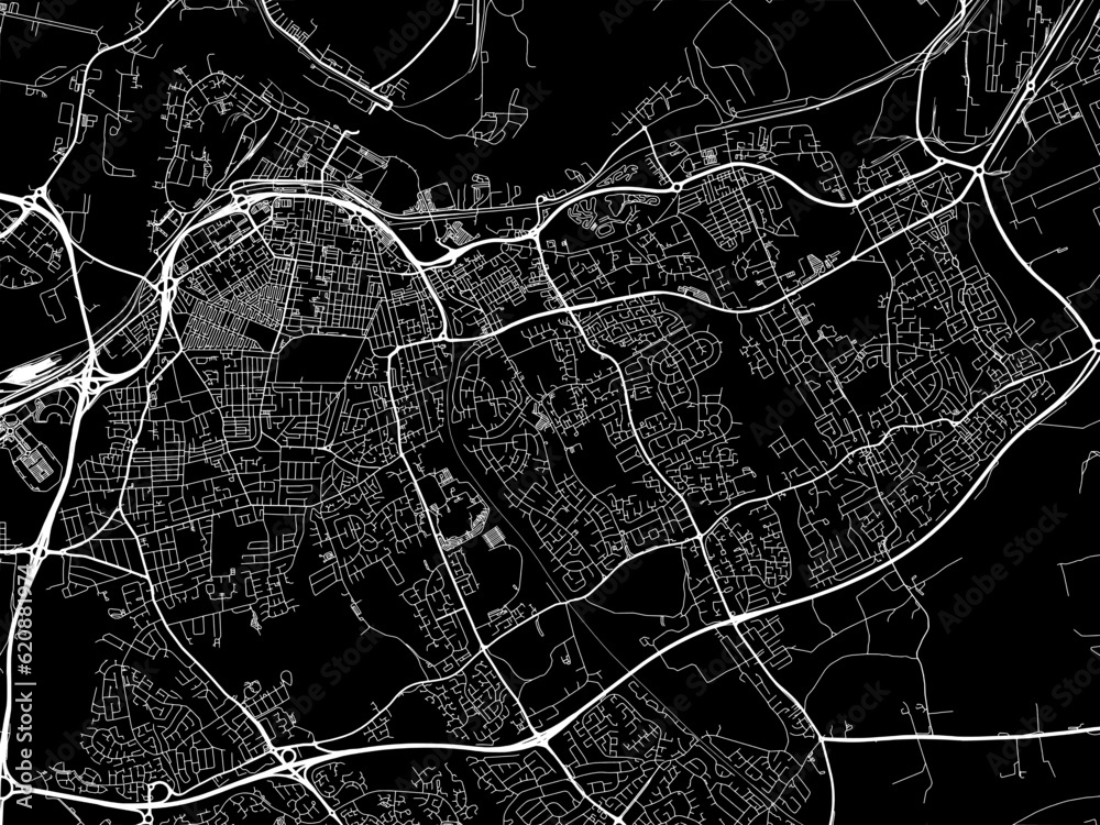 Vector road map of the city of Middlesbrough in the United Kingdom on a ...