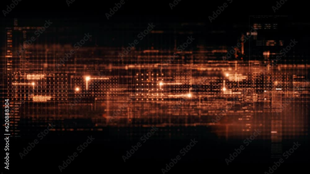 Futuristic data matrix, telemetry and encrypt numbers simulation ...