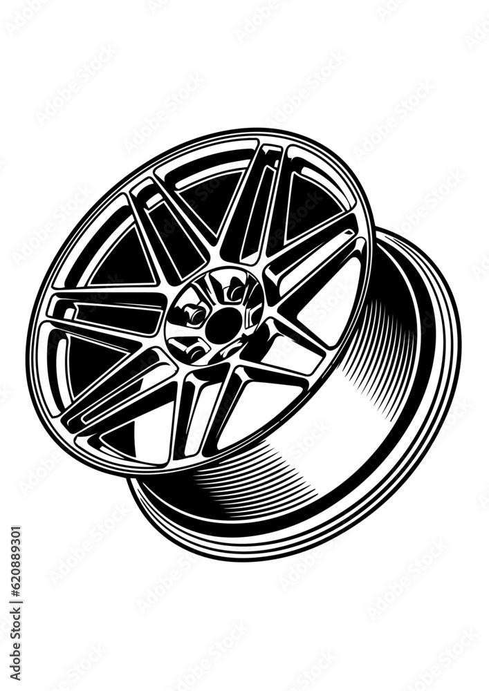wheel of the car, vector stance wheel, lowered car wheel, Vector wheel ...