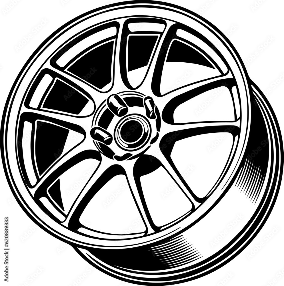 wheel of the car, vector stance wheel, lowered car wheel, Vector wheel ...