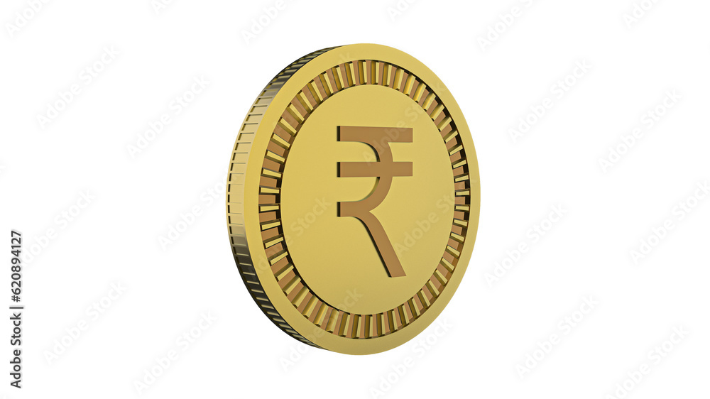gold indian rupees symbol 3d coin for indian currency Stock ...
