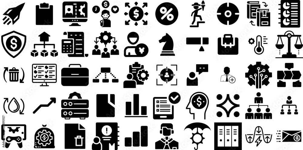 Massive Set Of Management Icons Set Linear Modern Symbols Festival ...