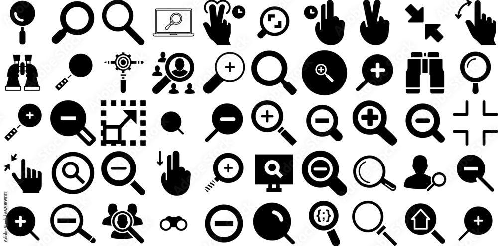 Mega Set Of Zoom Icons Bundle Flat Cartoon Signs Vision, Icon ...