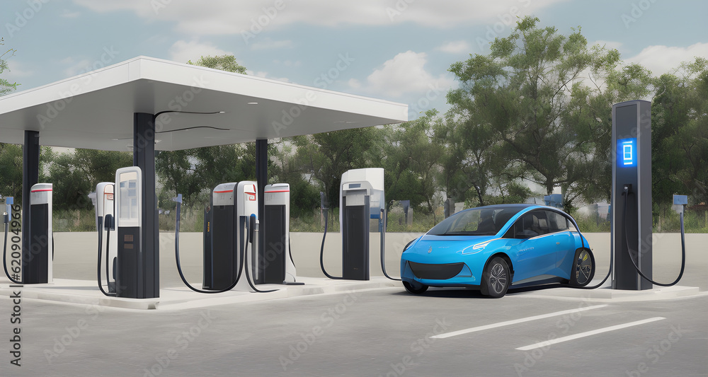 Elektroauto an ladesäule tankstell strom tanken ladesäule ladestrom ...