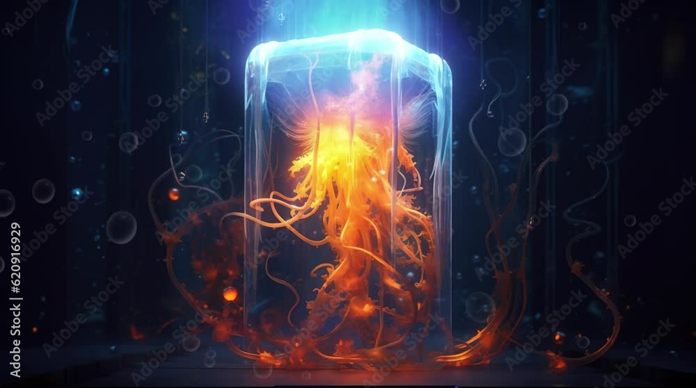 Seamless Loop Animation Video. An Otherworldly 3D Illustration of Deep ...