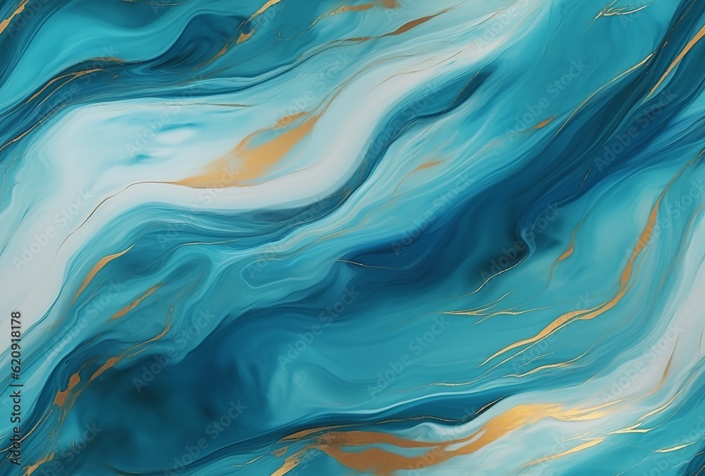 Seamless pattern of beautiful blue marble texture adorned with elegant ...