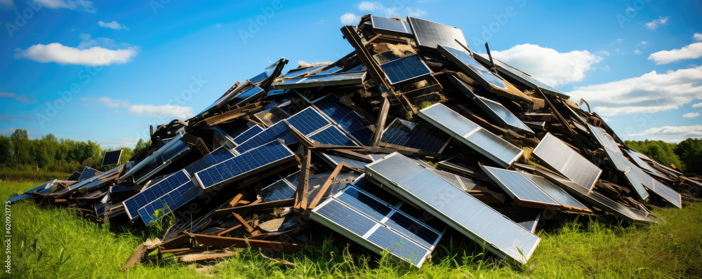 End of life renewable energy hardware. hard to recycle mass production ...