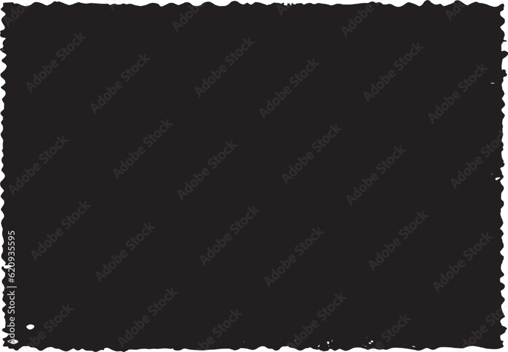 Black square. Painted grunge texture. Brush, smear, stains on white ...