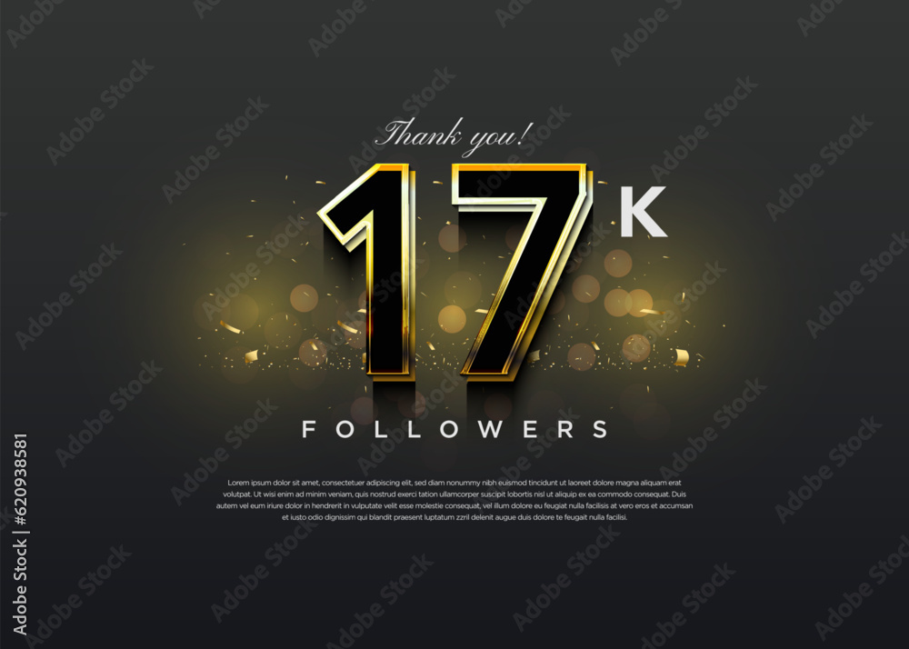 gold foil and gold light effect for 17k followers celebration ...