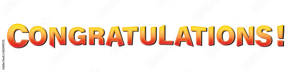 Congratulation lettering design on isolated white background Stock ...