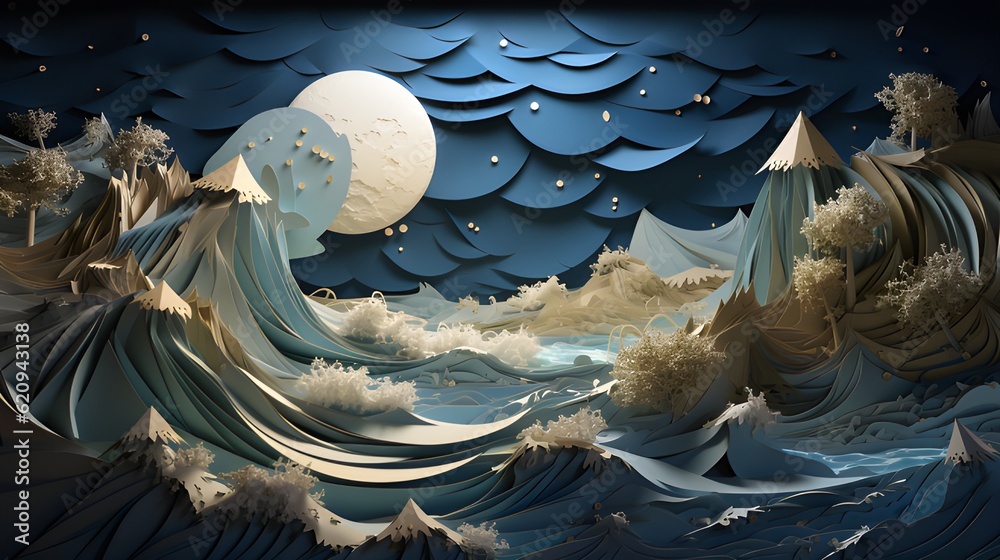 Foto de Shimmering Stars and Moonlight Origami: A Night Sky Over the ...