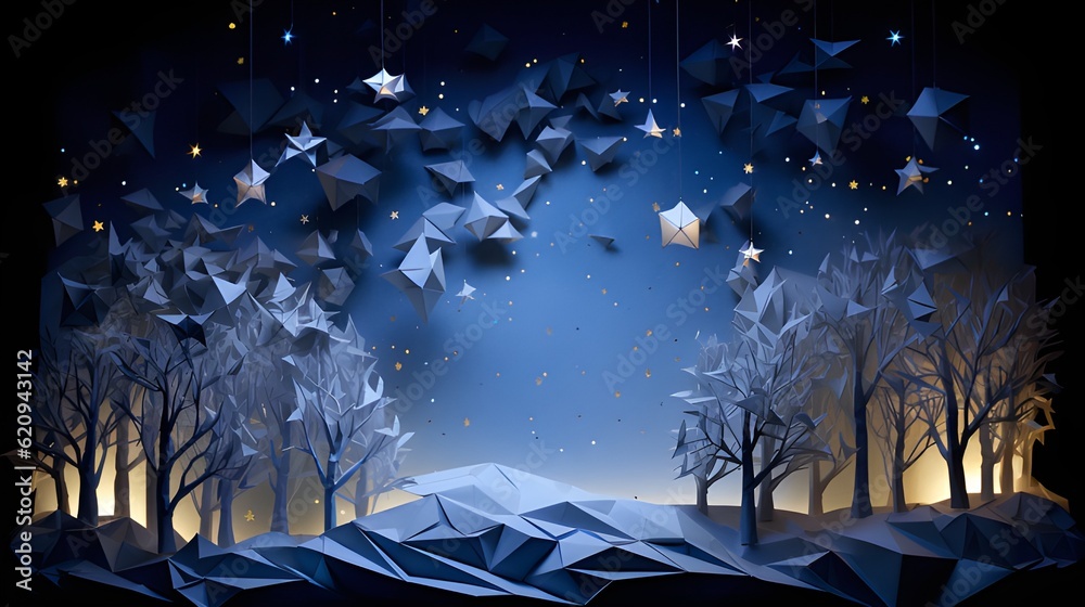 Shimmering Stars and Moonlight Origami: A Night Sky Over the Paper ...