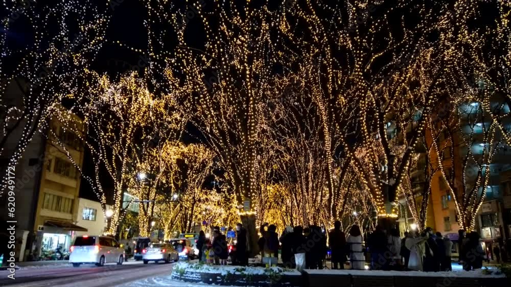 Sendai, Miyagi, Japan, December 2021. Jozenji-dori, where the Pageant ...