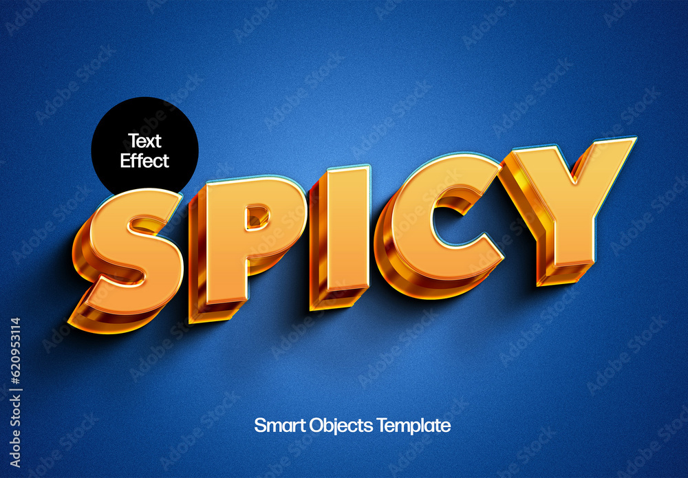 3D Shiny Text Effect Mockup Stock Template | Adobe Stock