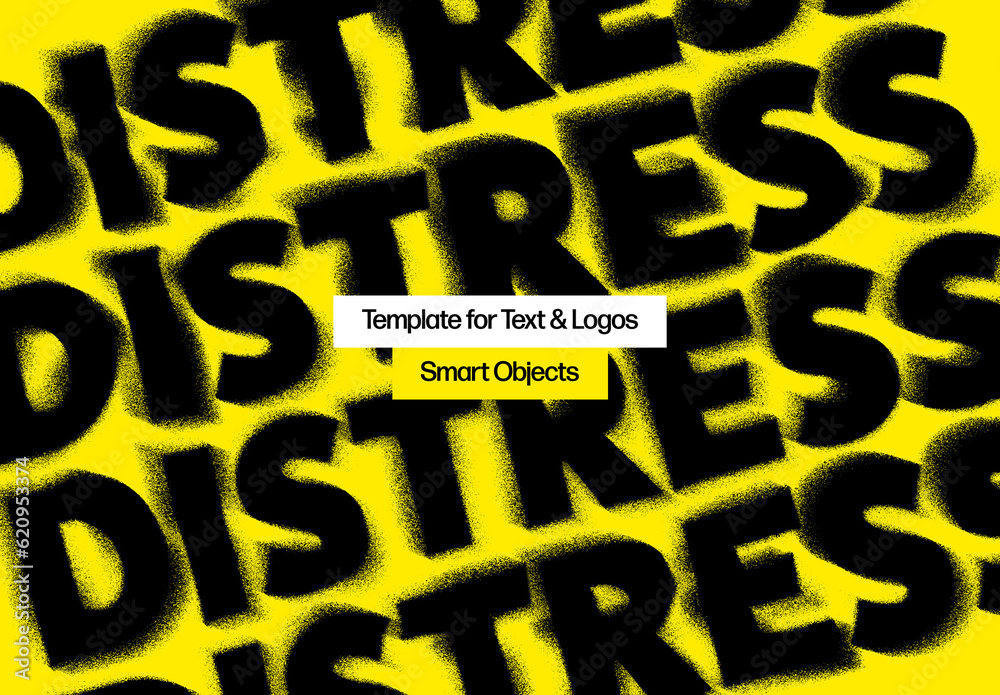 Distressed Text Effect Mockup Stock Template | Adobe Stock