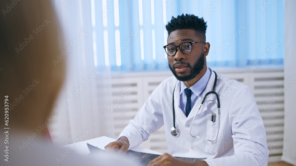 Woman receiving treatment after car accident, counselling with a ...