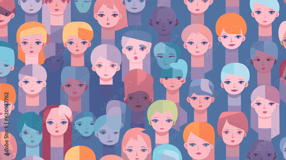 Photo & Art Print Generative ai infinite landscape pattern wallpaper of ...