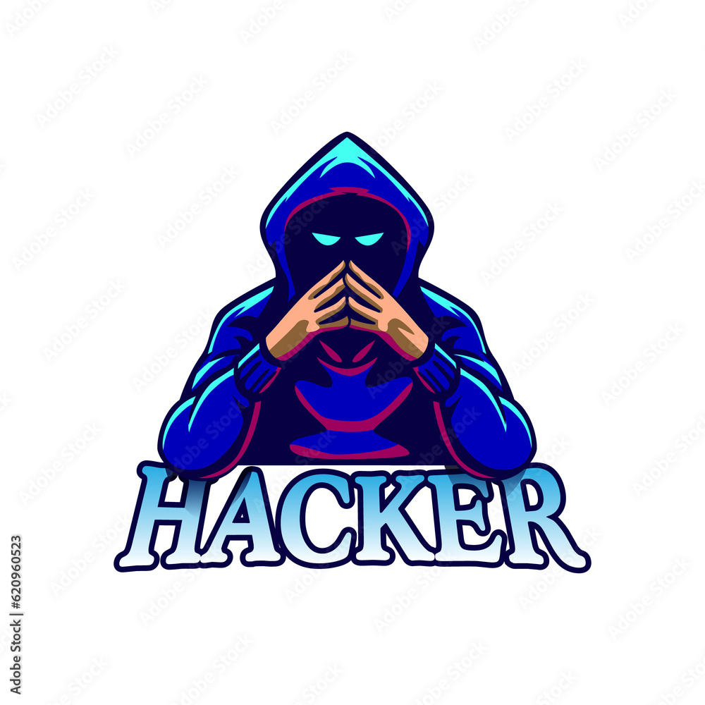 Hacker transparent background logo PNG design Stock Illustration ...