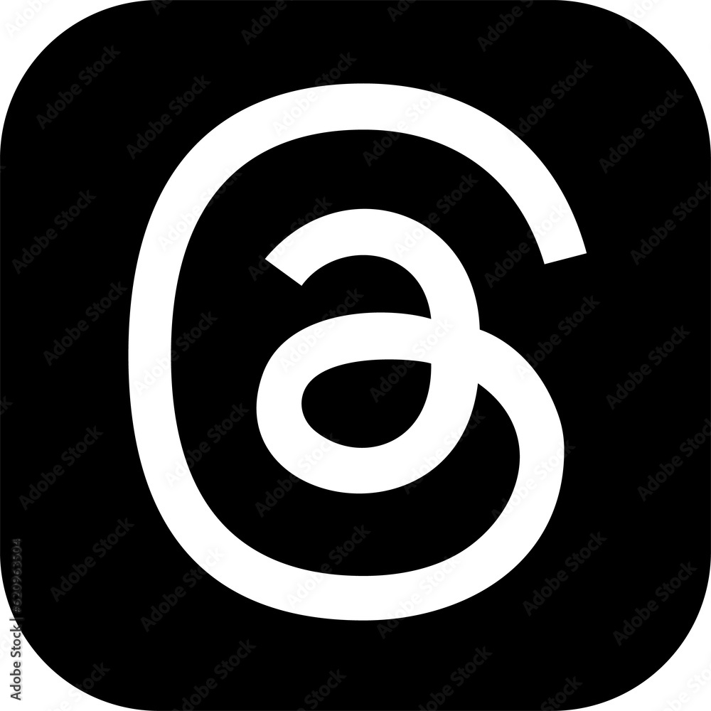 Threads app logo on transparent background. Threads the new application ...