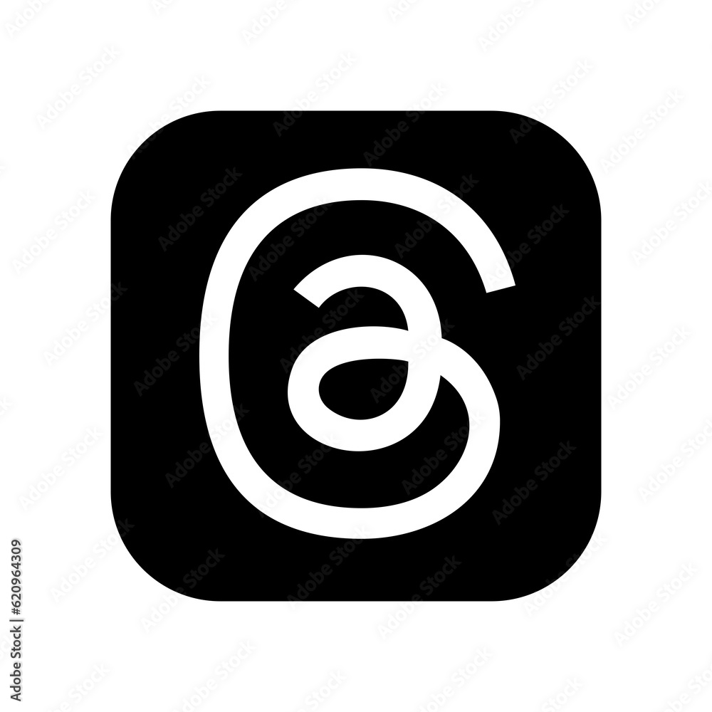 Vetor de Threads app logo. Threads the new application by Meta ...