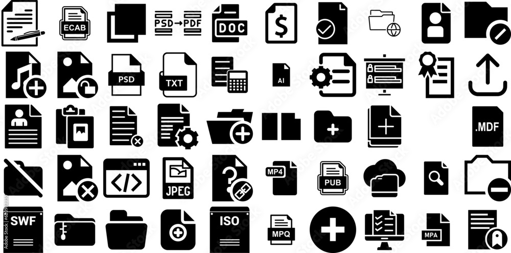 Massive Collection Of File Icons Pack Solid Simple Symbols Page, App ...