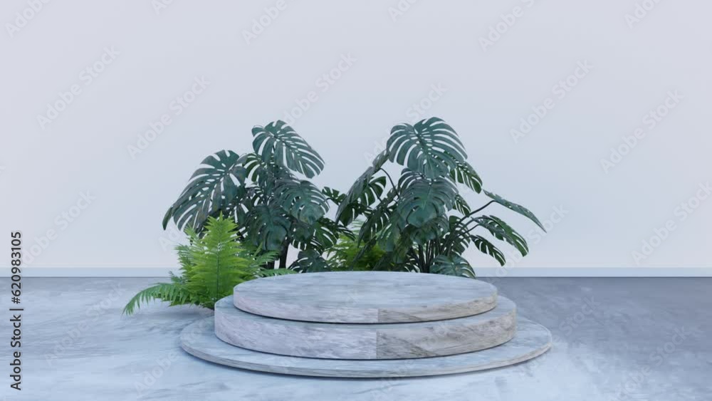 Loft podium rotation footage for 360 degree product presentation, 3D ...