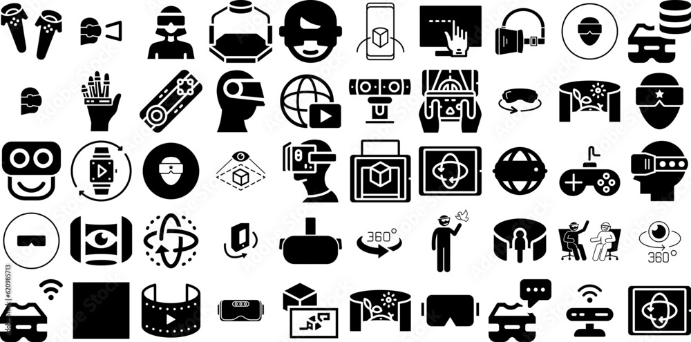 Massive Collection Of Reality Icons Bundle Solid Infographic Clip Art ...