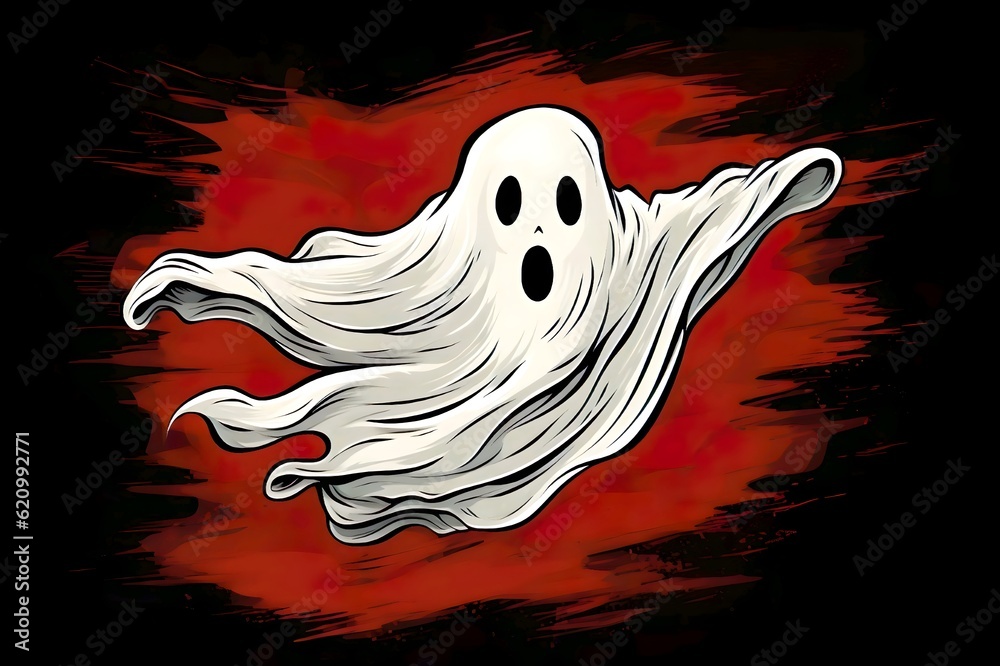 illustration of a halloween ghost. scary halloween ghost. Vector ...