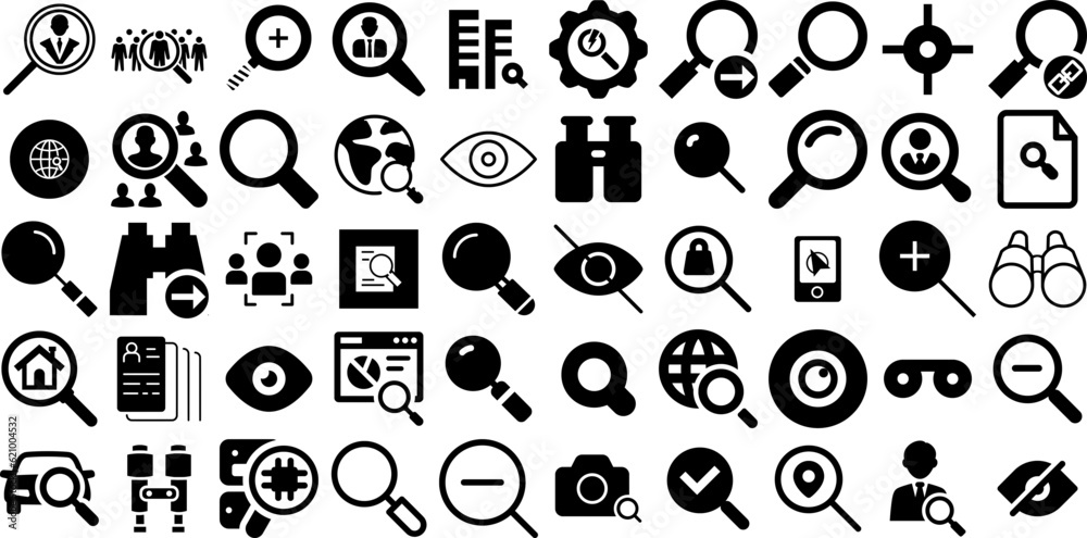 Mega Collection Of Find Icons Collection Linear Design Pictogram Icon ...