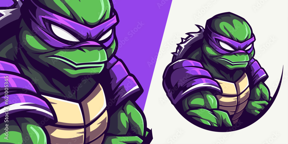 Ninja Turtle Logo Mascot: Powerful Vector Graphic for Elite Gaming ...