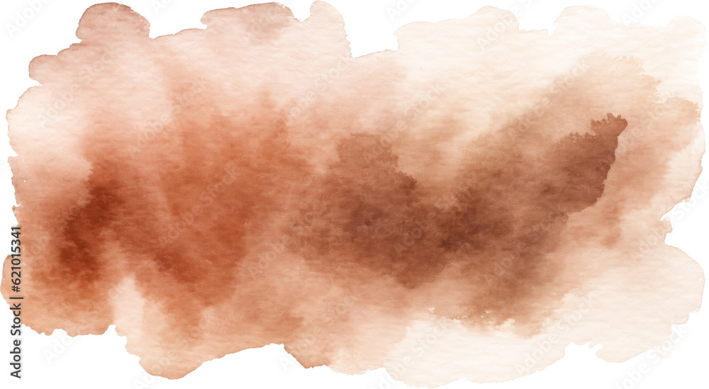Watercolor brown stain, transparent background Stock Illustration ...