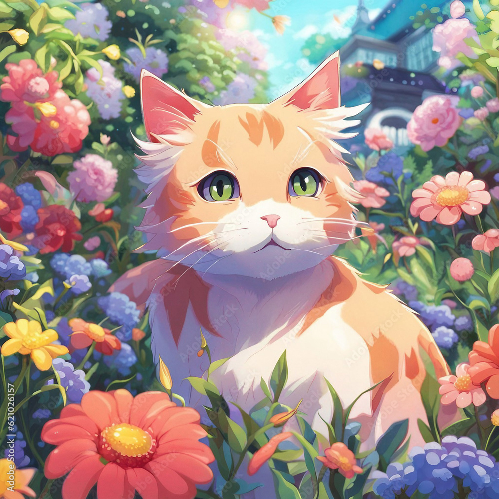 Fototapeta Generative AI cute cat, cute little cats, cute kitten ...