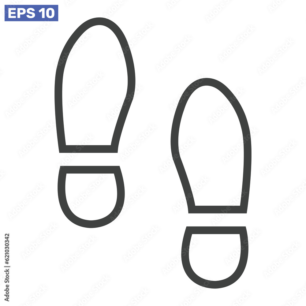 Human Shoe footprints icon white background design. Stock Vector ...
