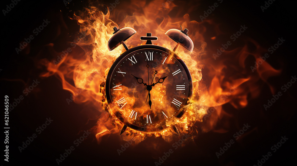 Run out of time, until the end of Time, Clock on fire, time's burning ...