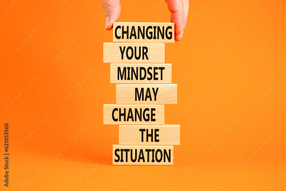 Changing mindset symbol. Concept words Changing your mindset may change ...
