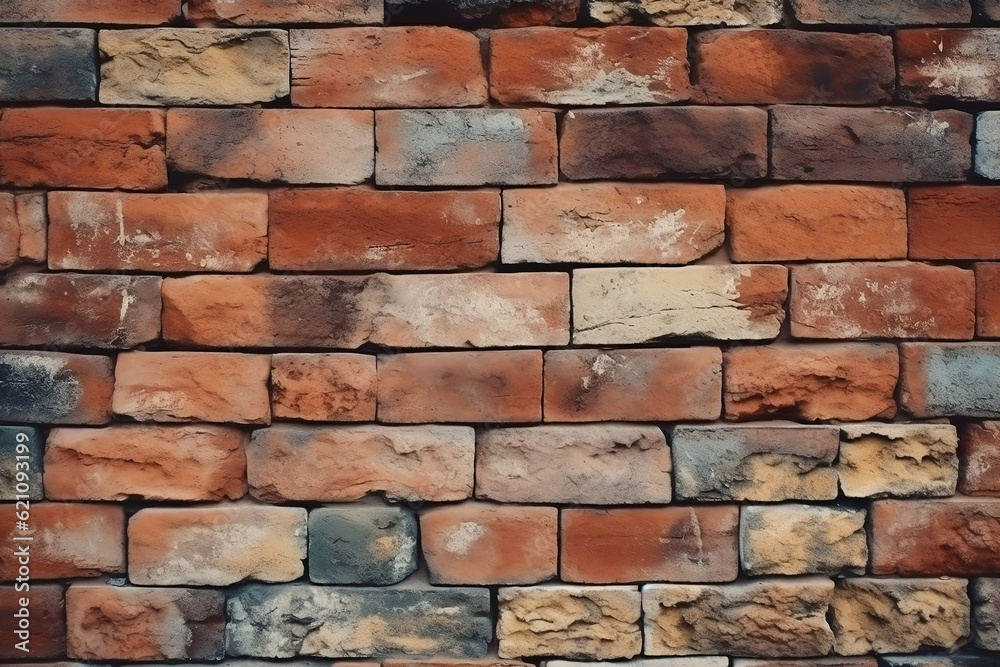 red and white brick wall texture background. Brickwork and stonework ...