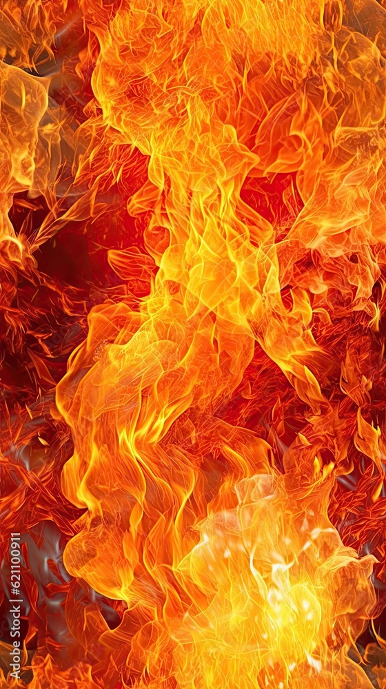 Image of a realistic solid flame burning. Fire background. Mobile ...