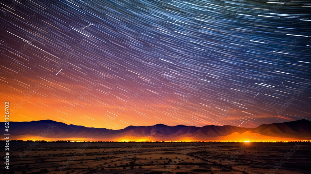 A captivating image capturing a flurry of photons and micro-particles ...