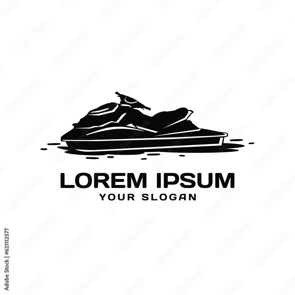 Vintage jet ski logo design isolated Stock Vector | Adobe Stock