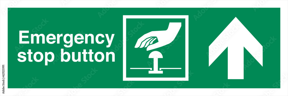 ISO 7010 Standard Safe condition and first aid signs Emergency stop ...