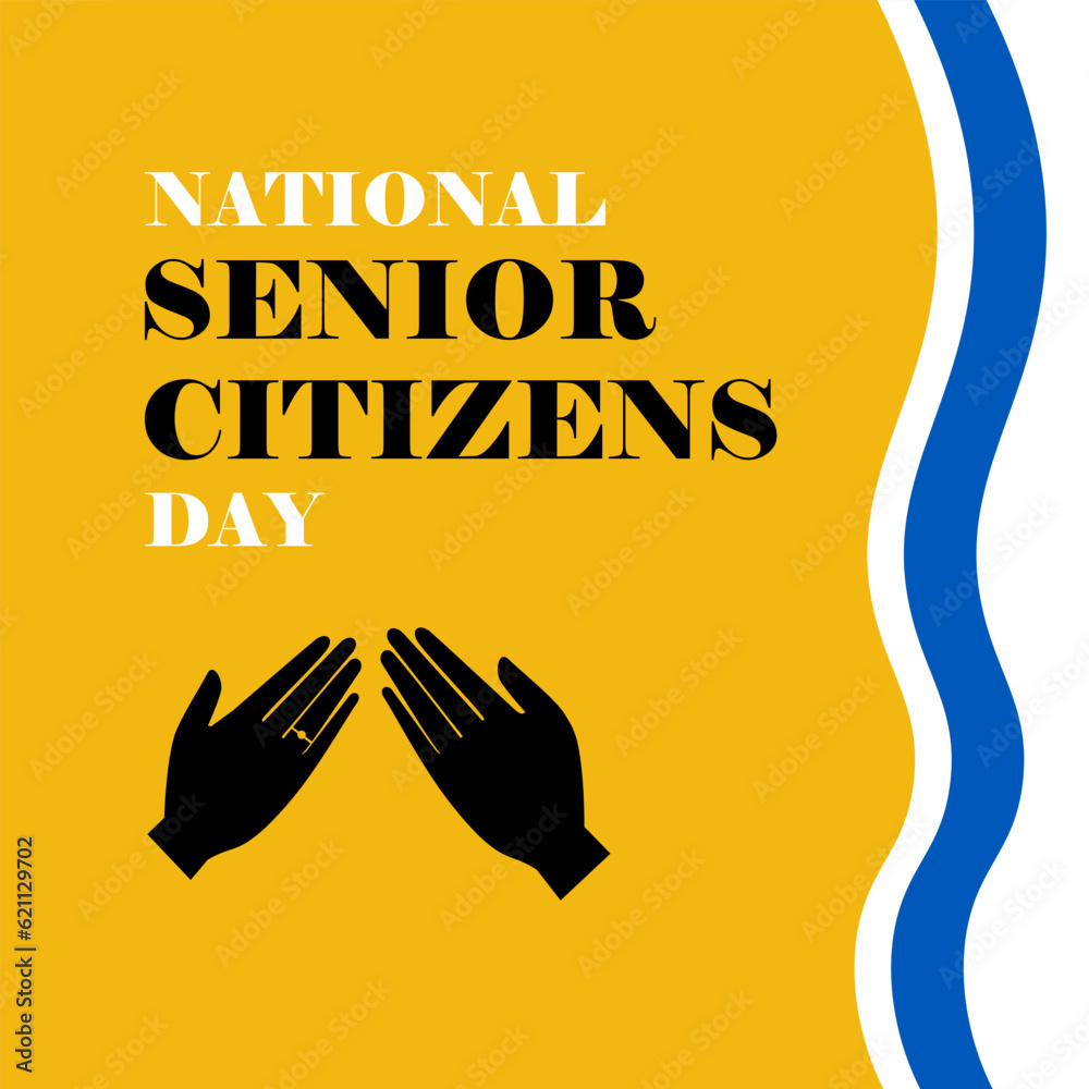 national senior citizens day slogan, typography graphic design, vektor ...