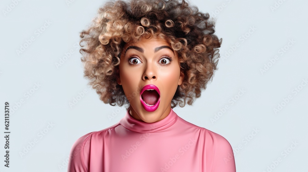 Woman, silly and tongue out with a funny and emoji face isolated on a ...