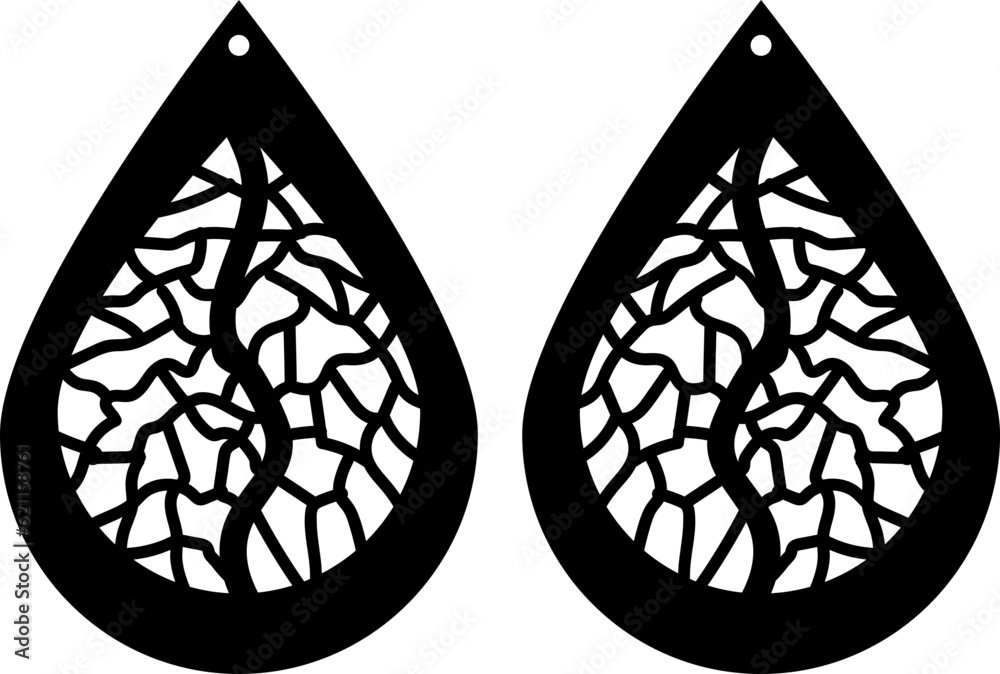 tear drop earrings svg earrings template cut file, earrings cricut file ...