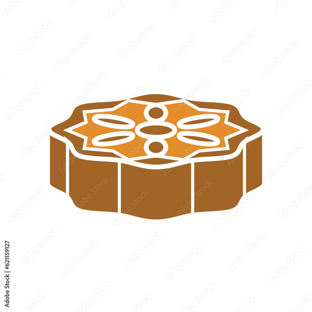 Mooncake icon clipart design template illustration isolated Stock ...