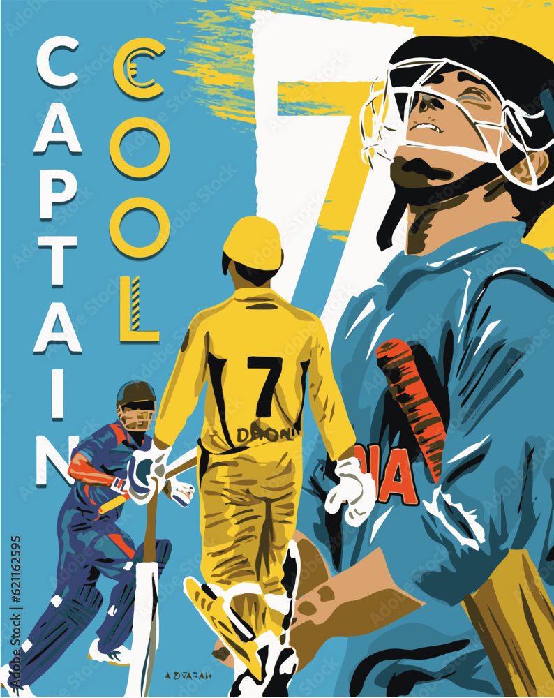 illustration of Ms. Dhoni . Digital Sketch | Ms dhoni photos, Dhoni ...