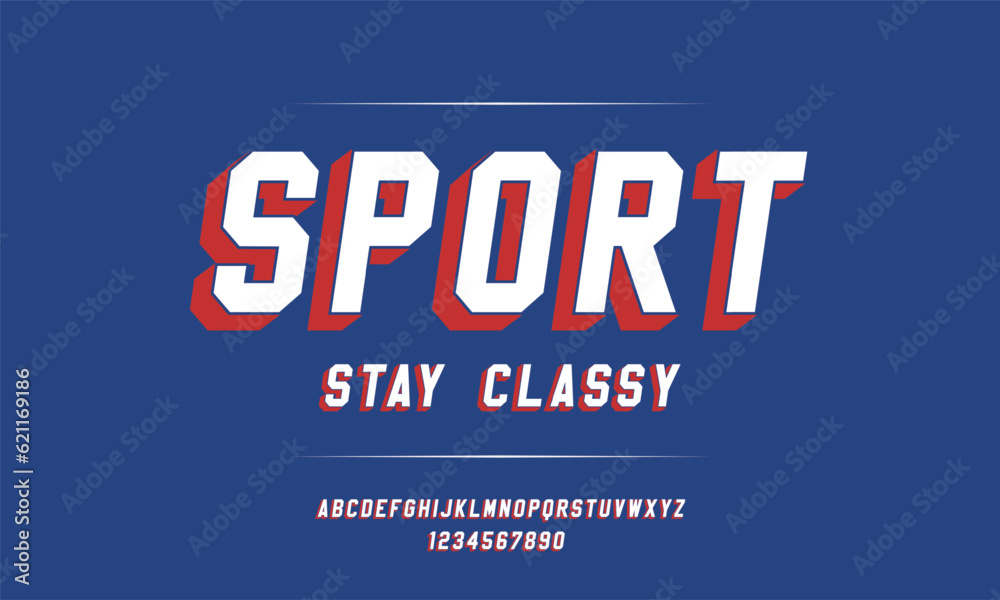 Classic college font. Vintage sport font in american style for football ...