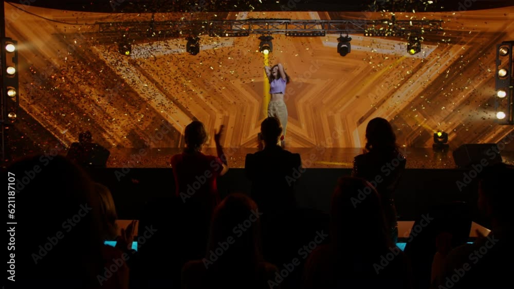 Judges press the golden buzzer to send a contestant to a show finale ...