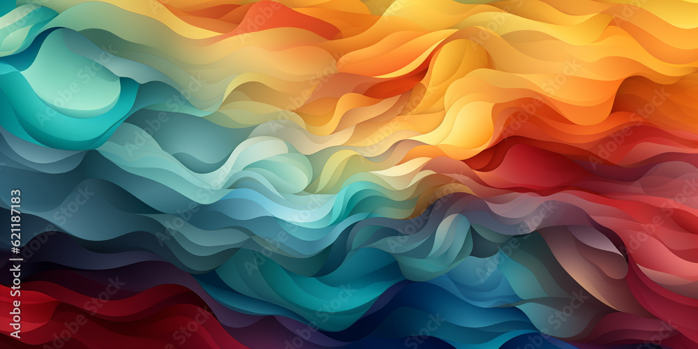 Vibrant Harmony: A Kaleidoscope of Colors and Abstract Shapes ...