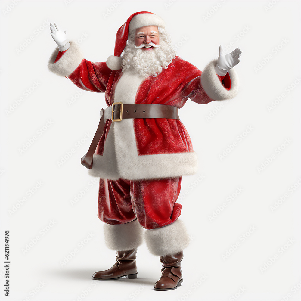 Santa Claus Illustration: Traditional Red Suit and Jolly Spirit on ...